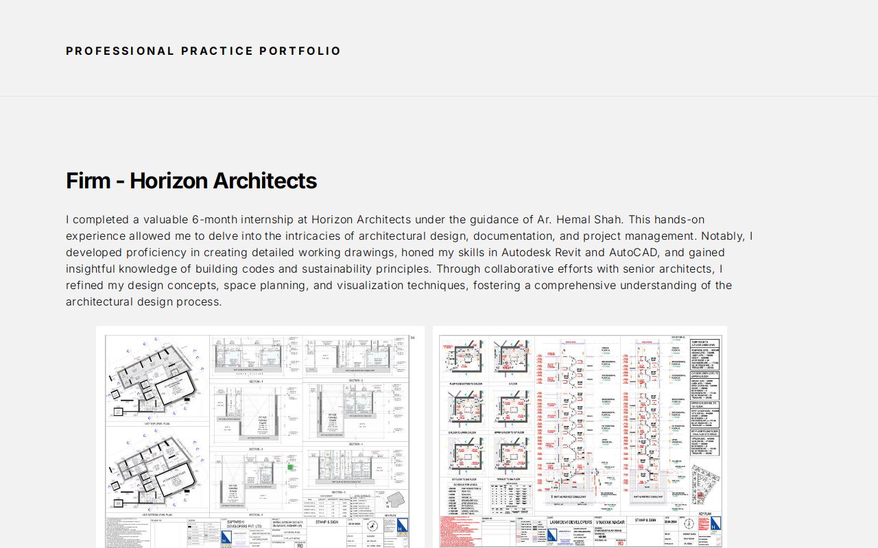 Internship Portfolio